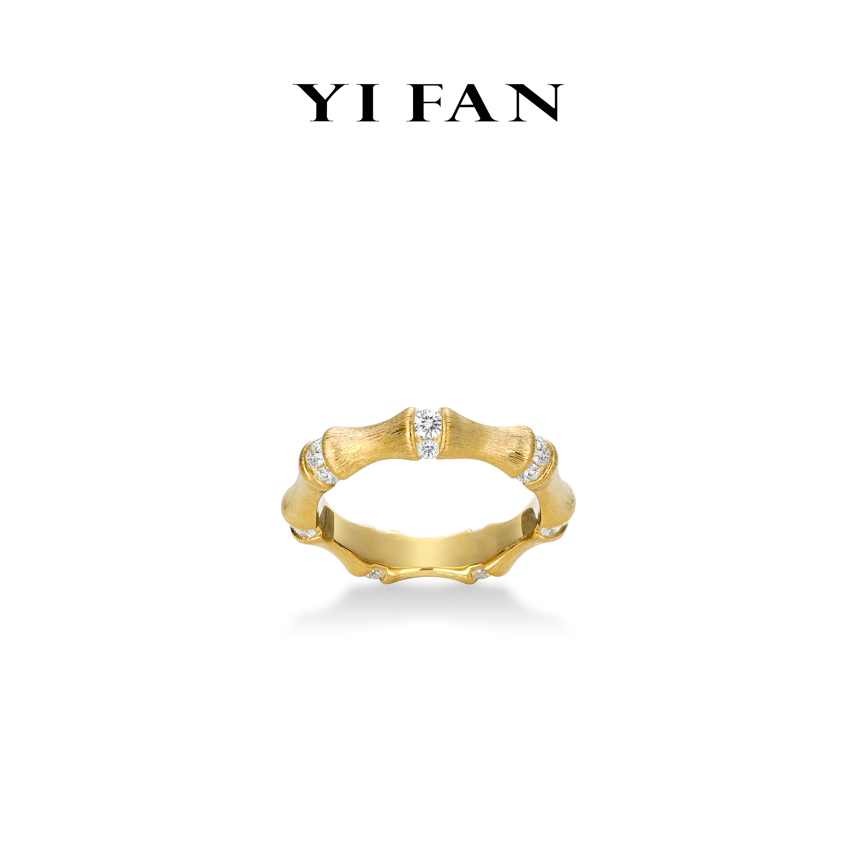 Golden time collection: “Modern Bamboo Section” detailed eternity Ring – ELSEVIER JEWELRY
