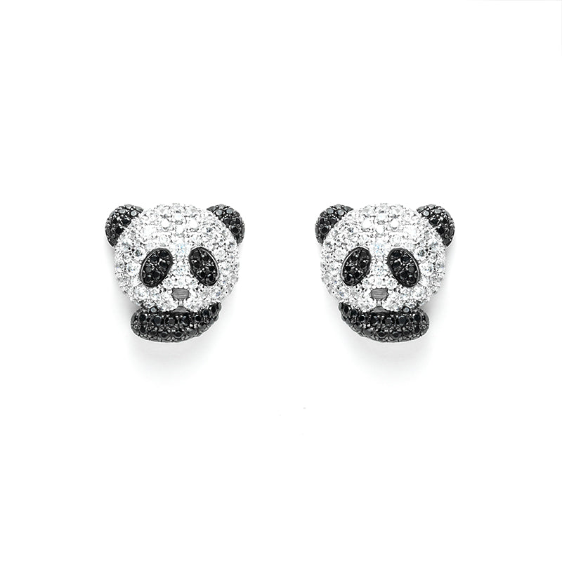 Promotion design The nature collection: Panda ear studs, sterling silv ...