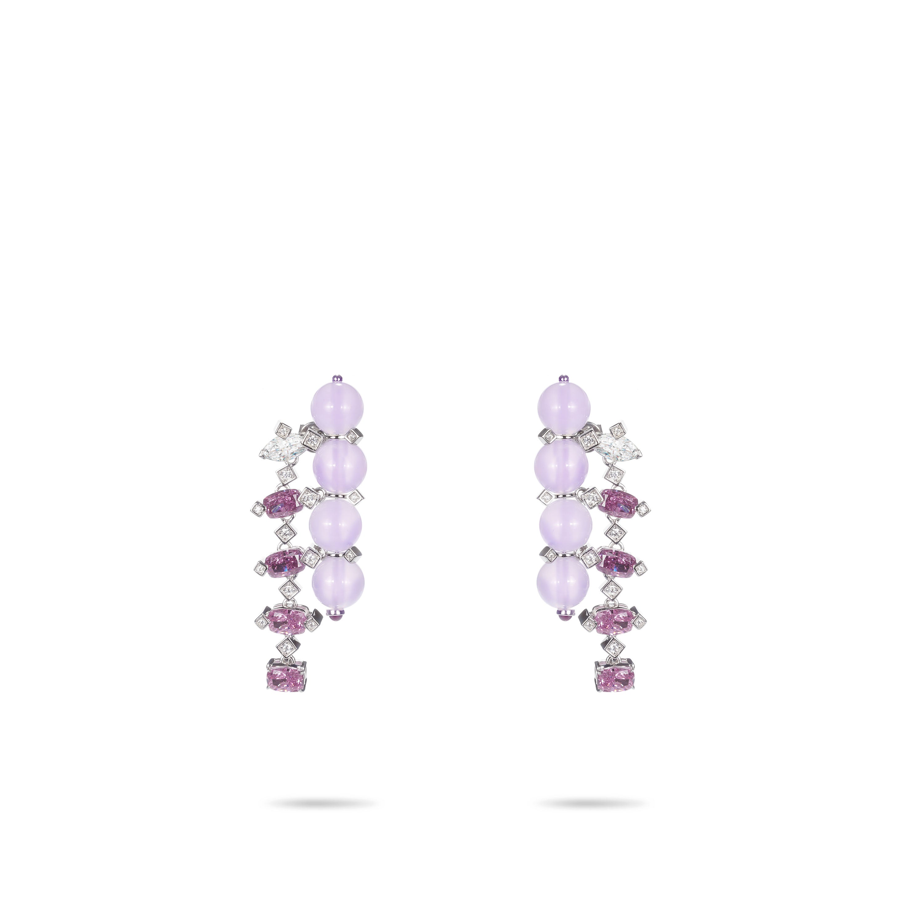 High Jewelry Collection: Light Pink Icy Jade "Spring Love" Unique Mode ...