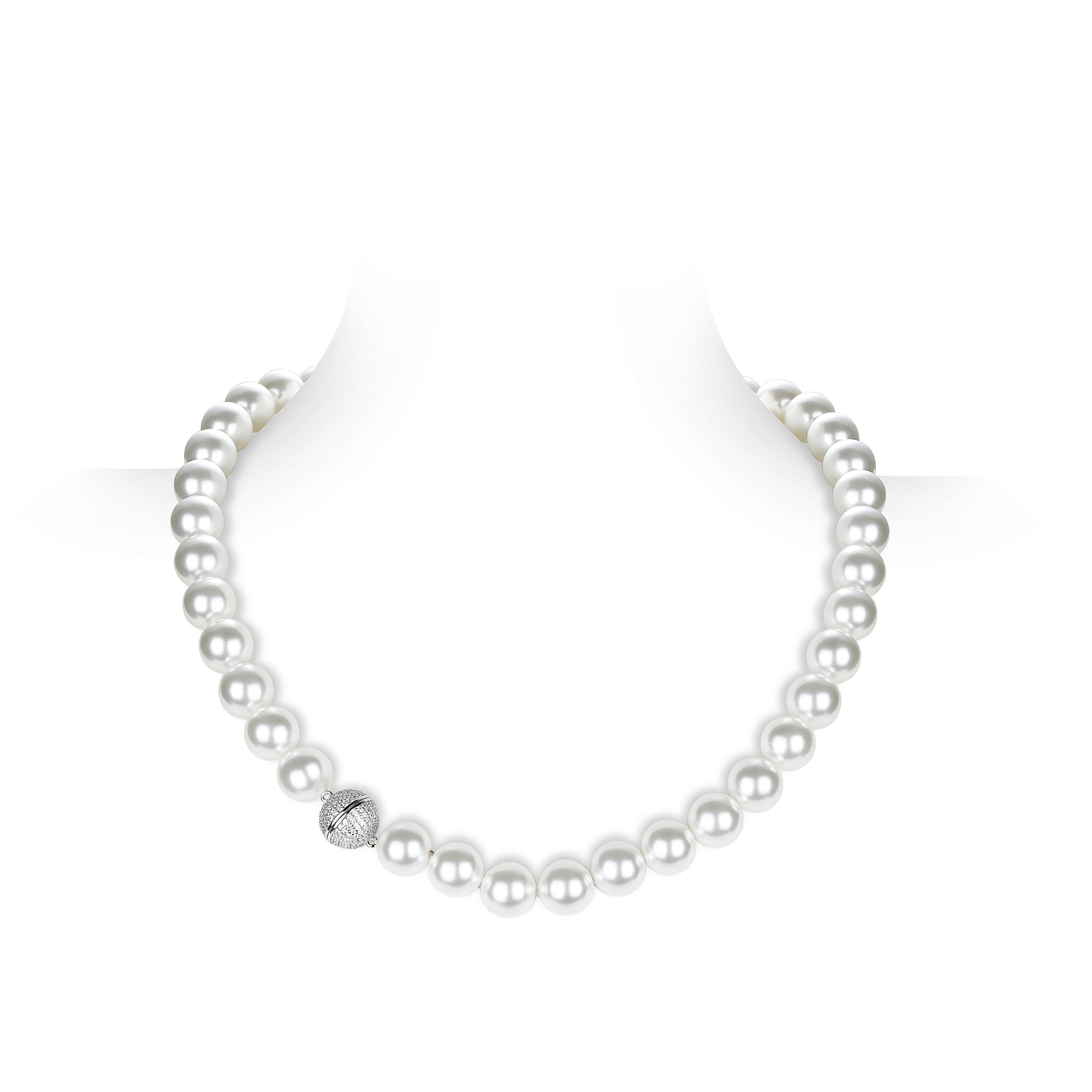 "White Night Pearls" Necklace (12mm pearl size) – ELSEVIER JEWELRY