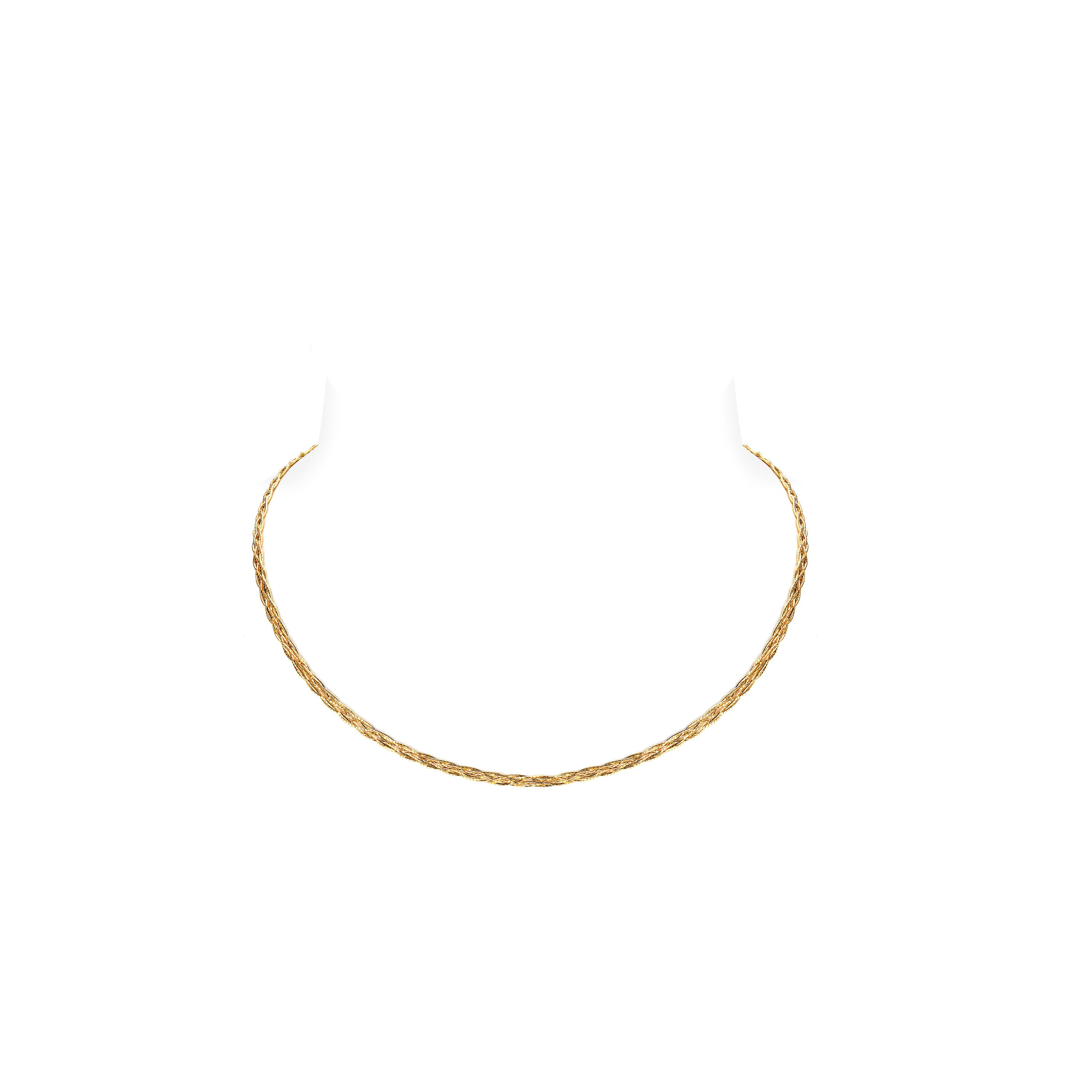 Minimalist collection: Golden Braided chain – ELSEVIER JEWELRY