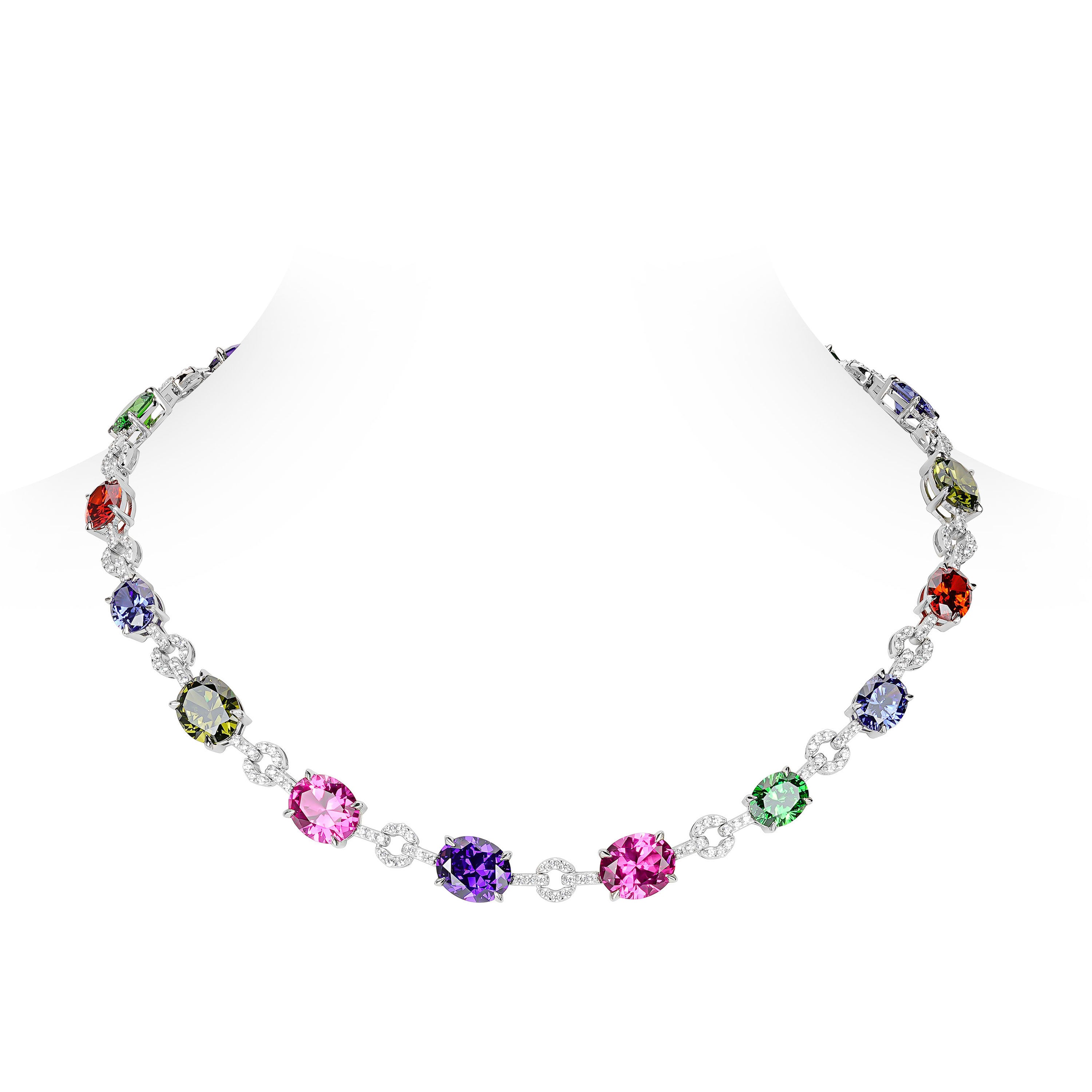 Limited edition：Luxury Rainbow Cloud evening necklace – ELSEVIER JEWELRY