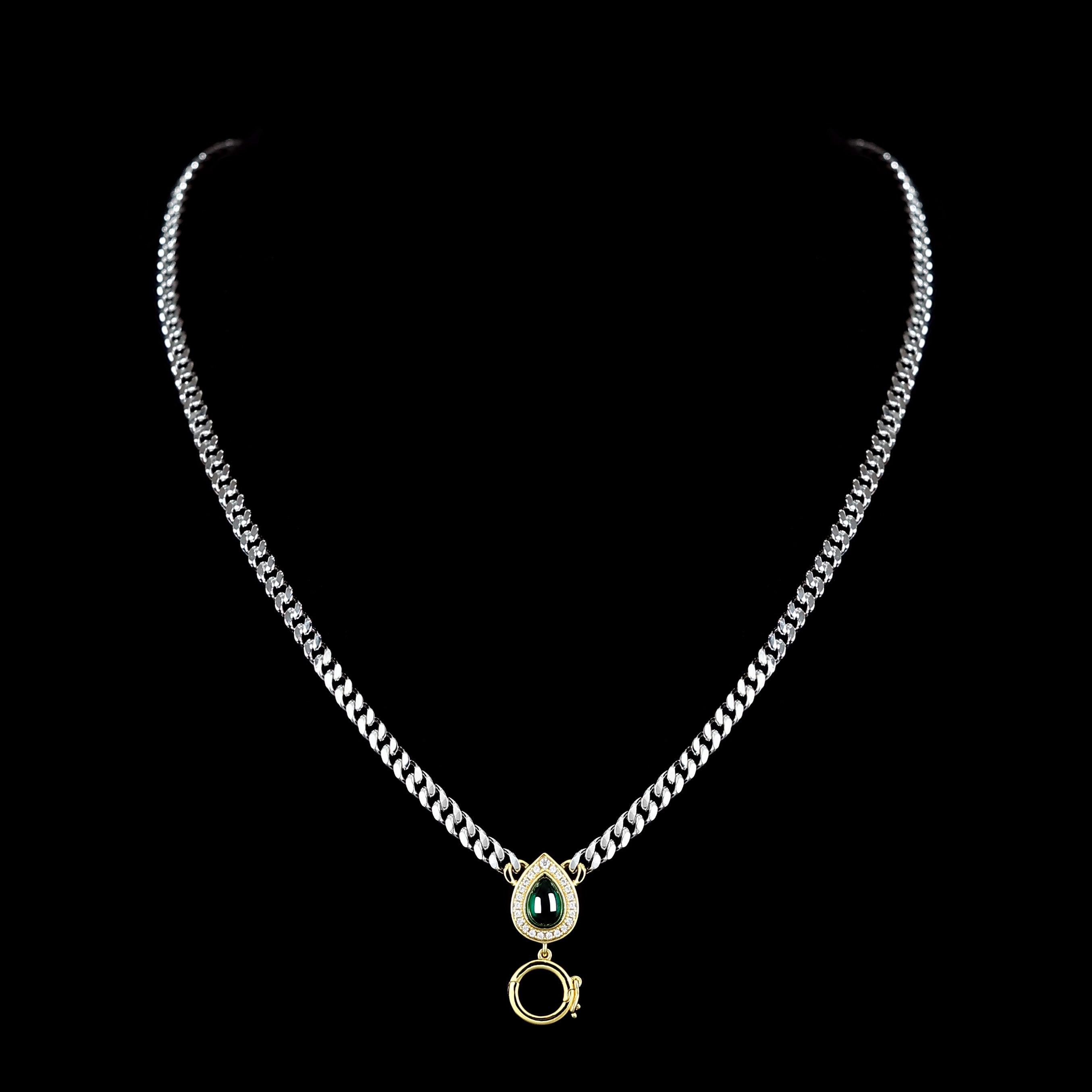 Micro-setting ancient coin multi-purpose Tank chain, sterling silver ...