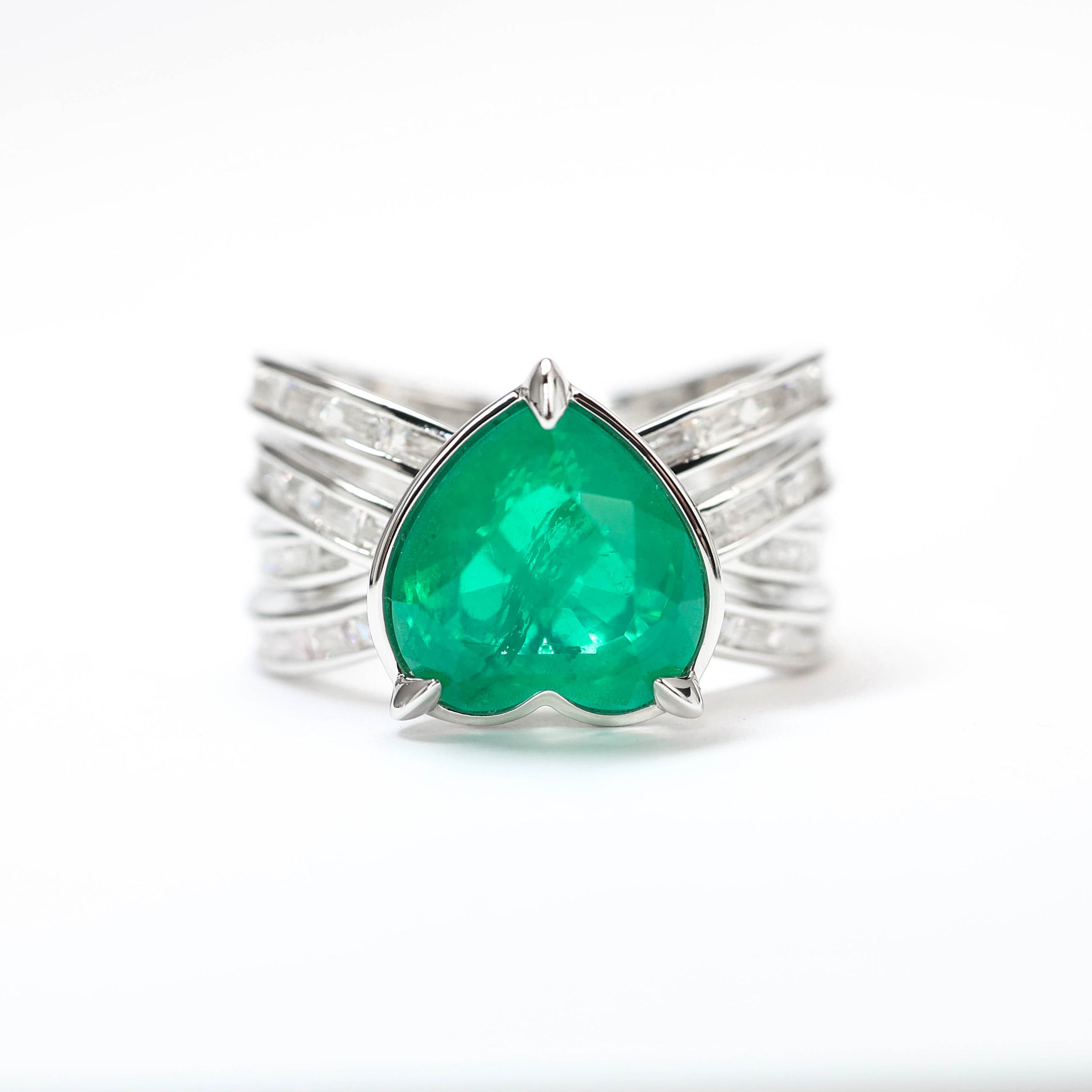 Special offer Micro-setting emrald color Lab created stones fully stud ...