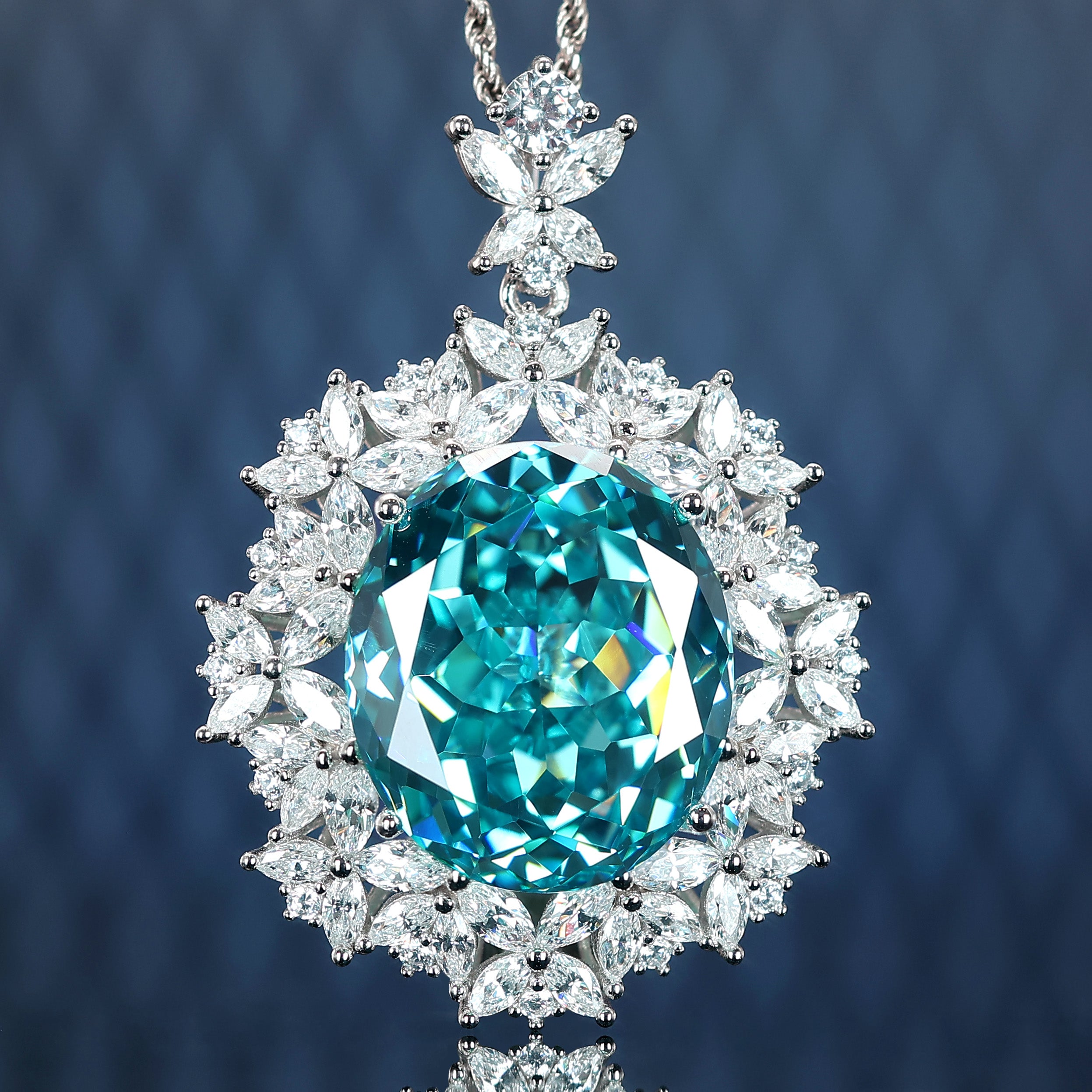 Limited edition Micro-setting Paraiba color lab created stones Constan ...