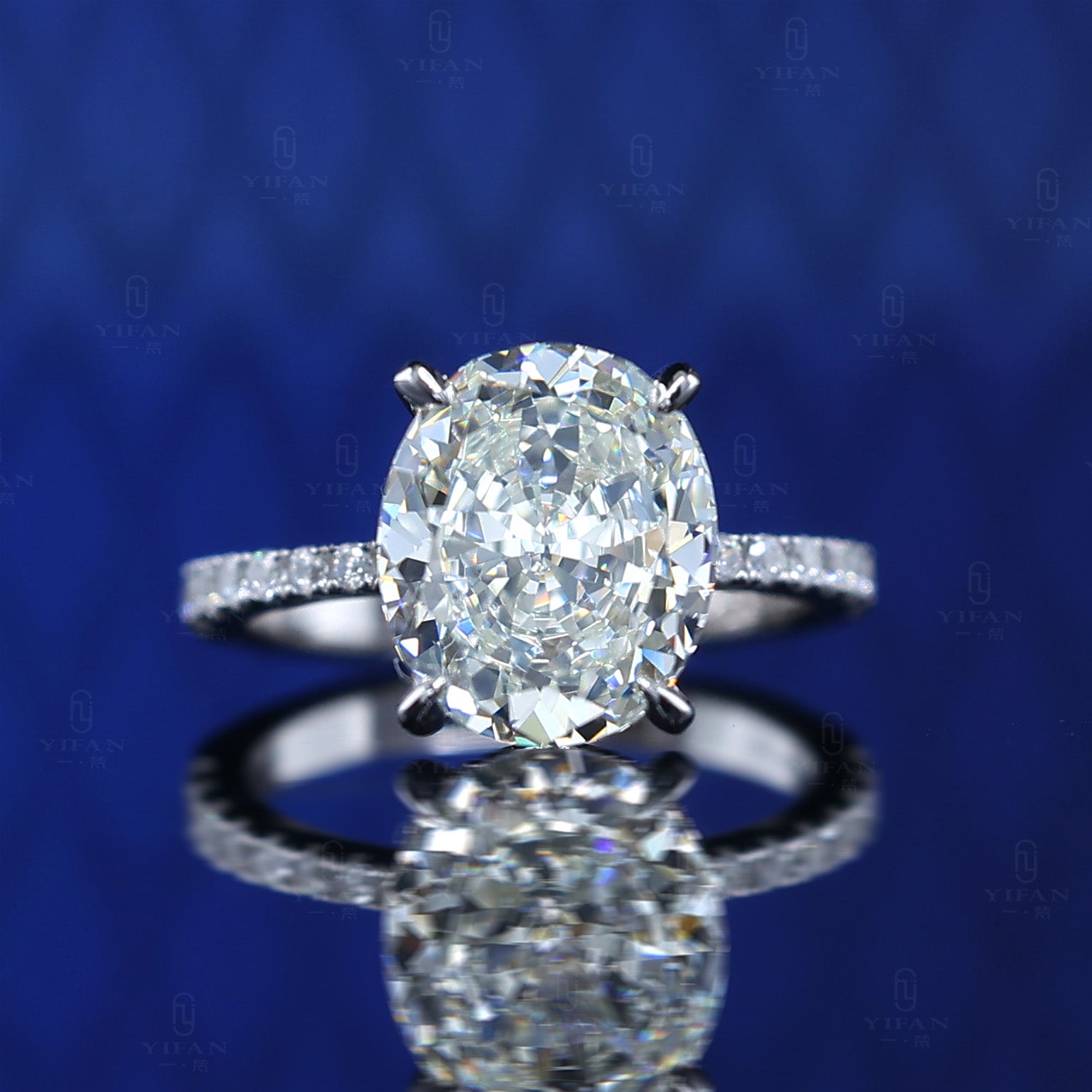 Promotional design Micro-setting Lab created stones Pigeon egg 4 prong ...